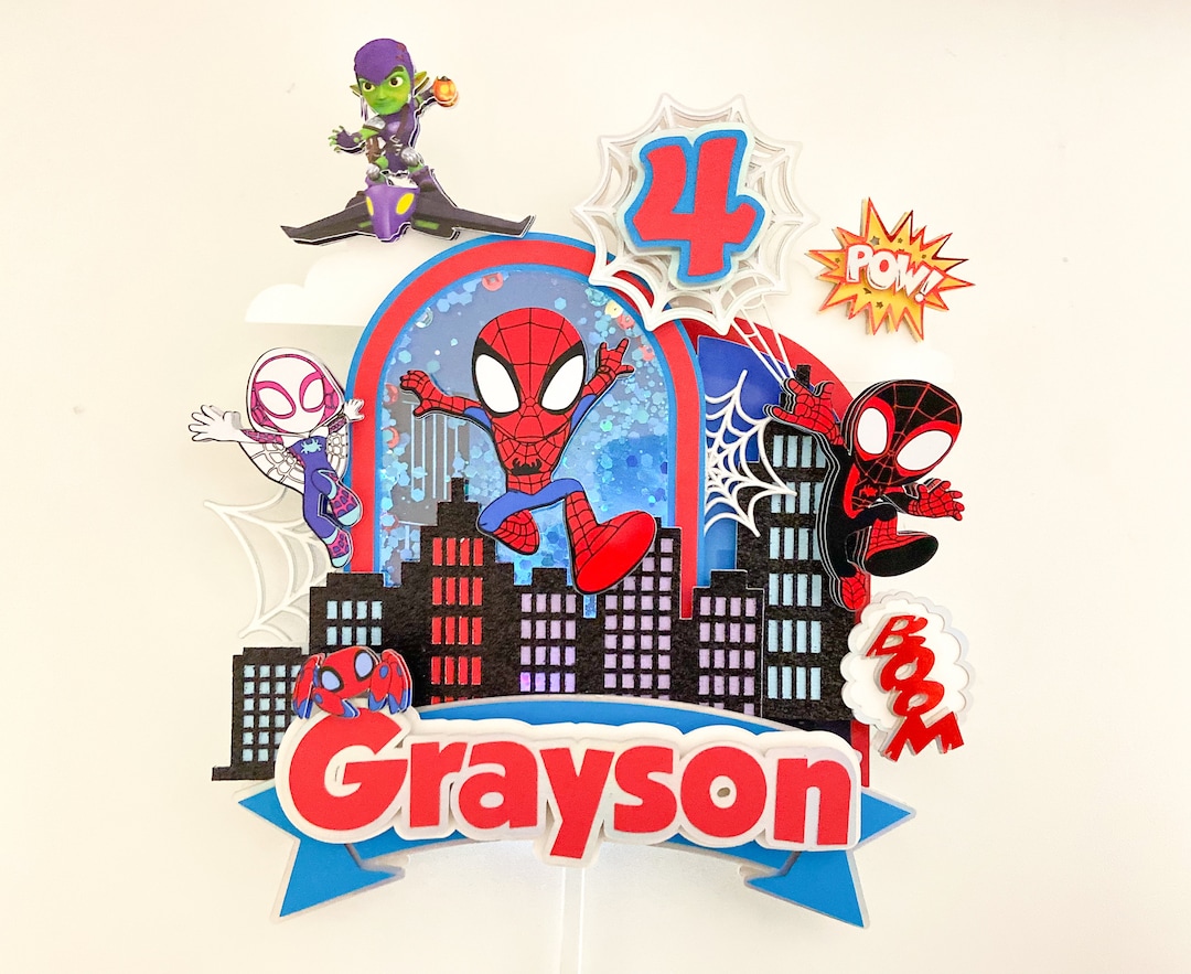 Spidey and Friends Cake Topper Spidey Cake Topper Kids - Etsy