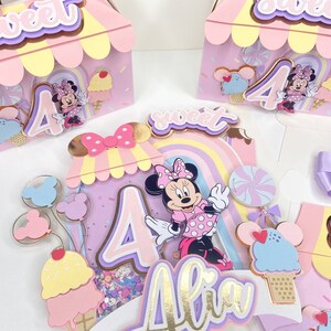 Minnie Mouse Candy Land Favor Boxes | Minnie Sweet Birthday | Candy ...