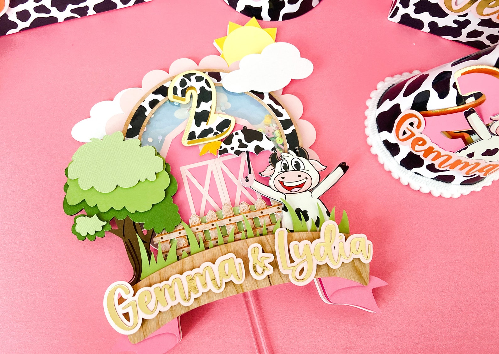 Vaca Lola Cake Topper Personalized Topper party Ideas - Etsy