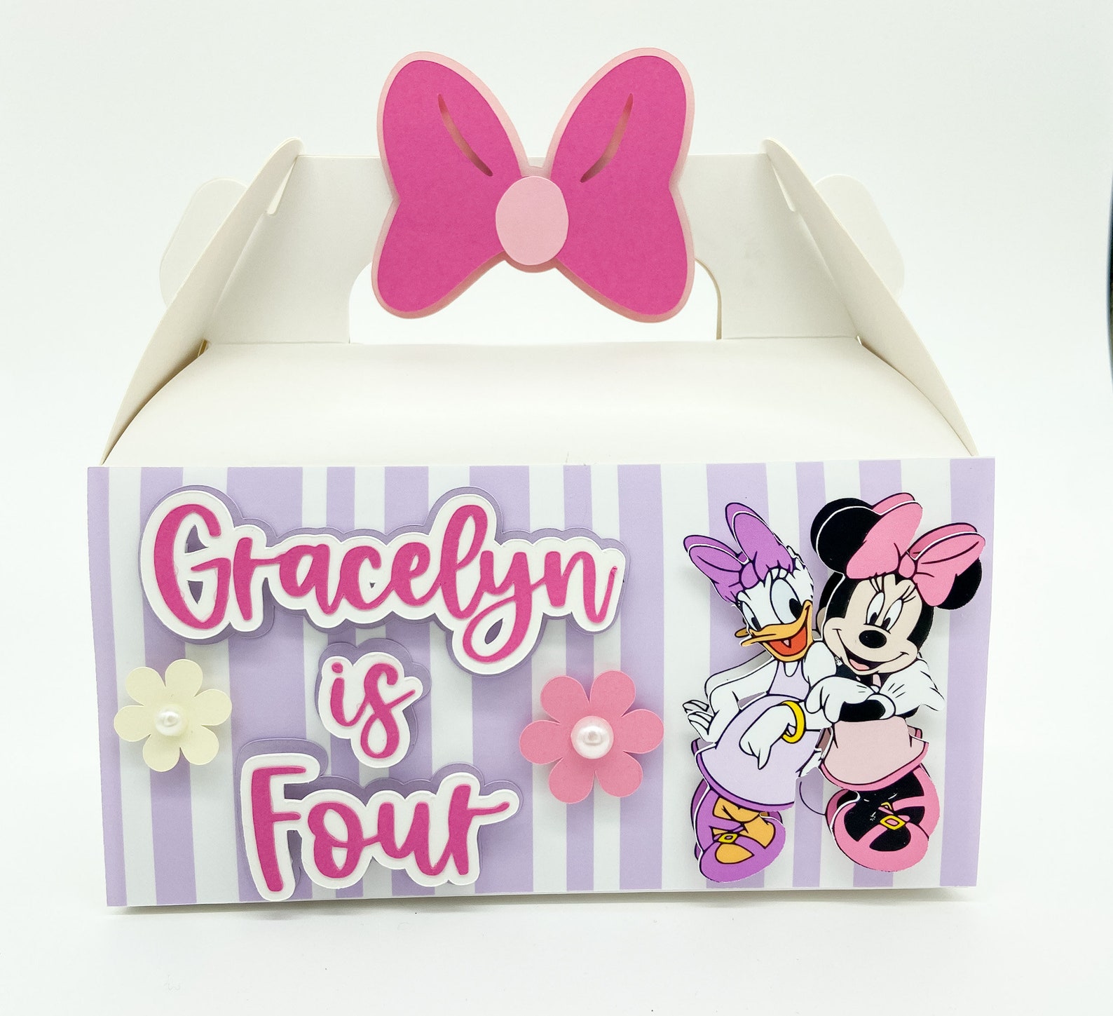 Minnie Mouse Favor Box Personalized Gable Box Party - Etsy