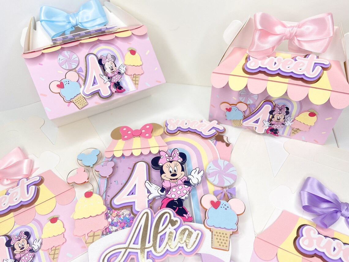 Minnie Mouse Candy Land Favor Boxes Minnie Sweet Birthday - Etsy
