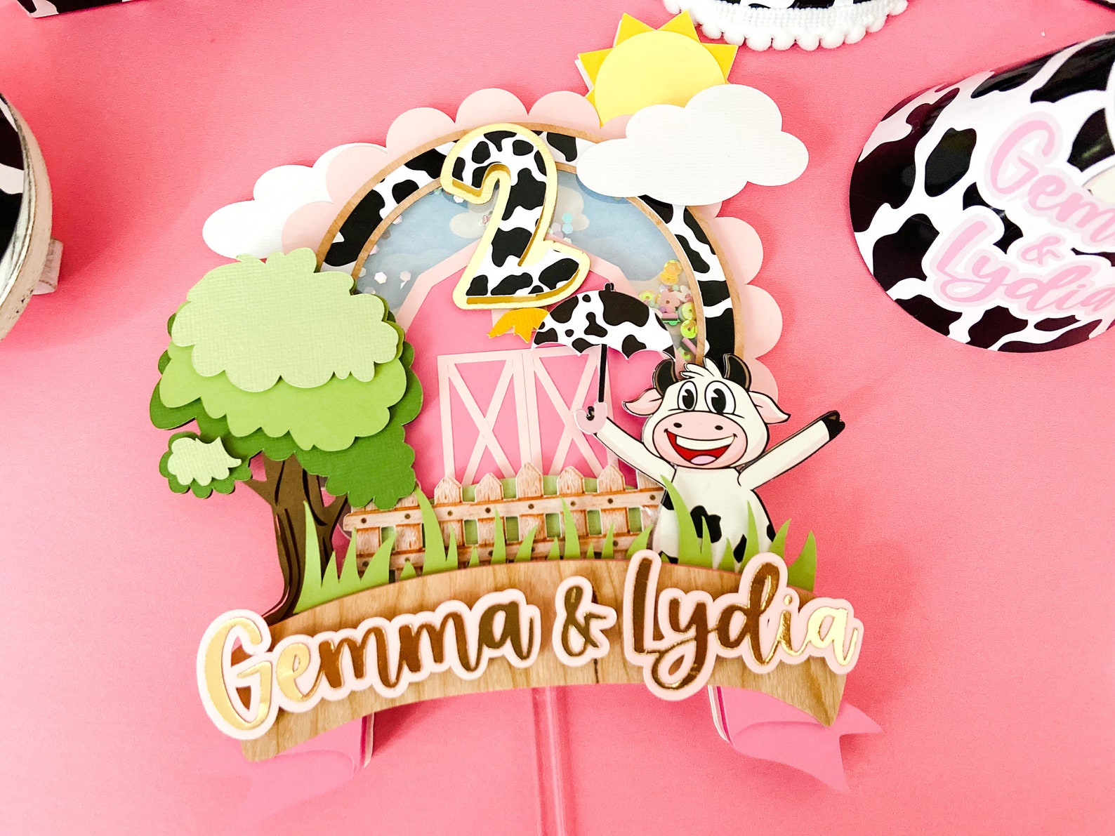 Vaca Lola Cake Topper Personalized Topper party Ideas - Etsy