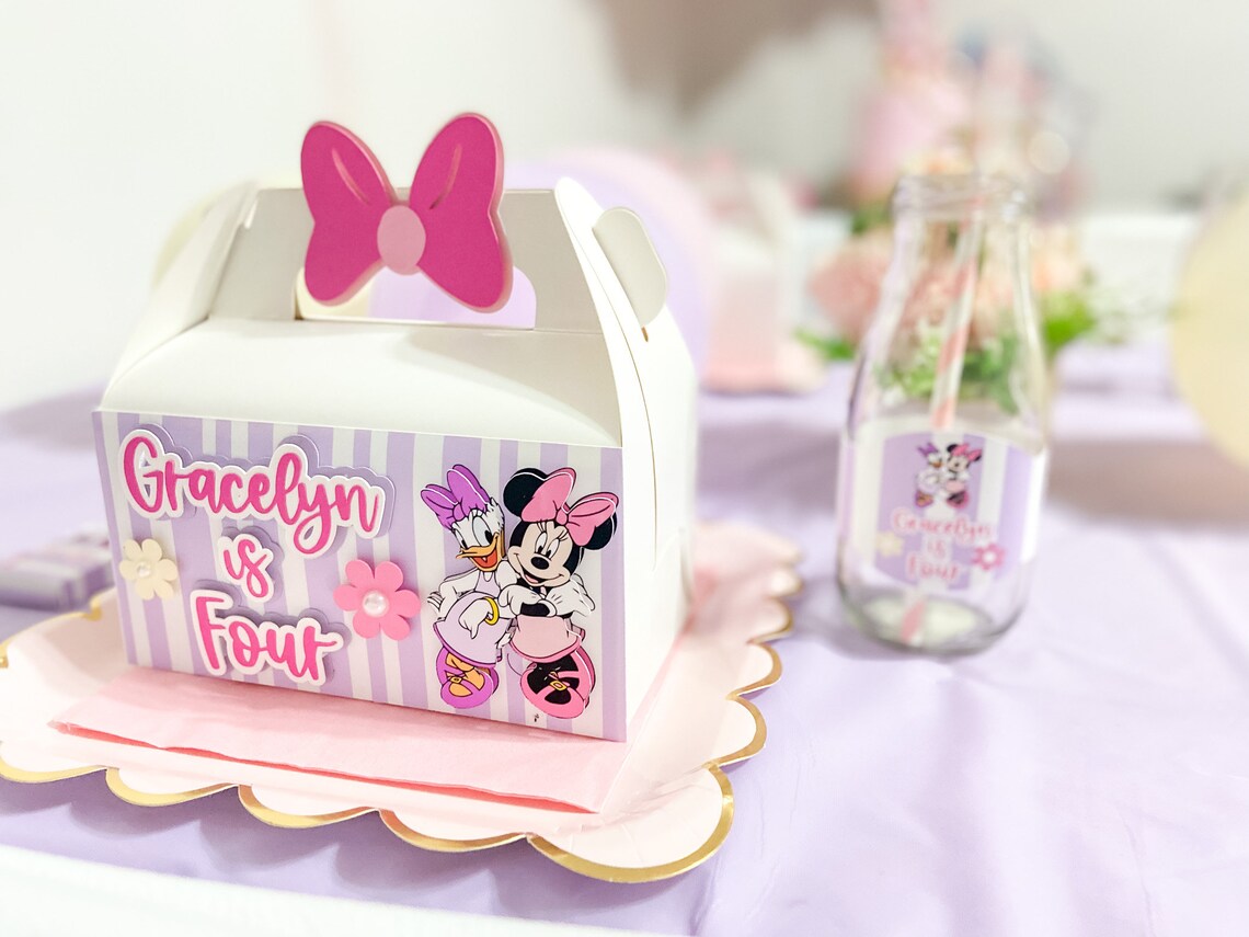 Minnie Mouse Favor Box Personalized Gable Box Party | Etsy