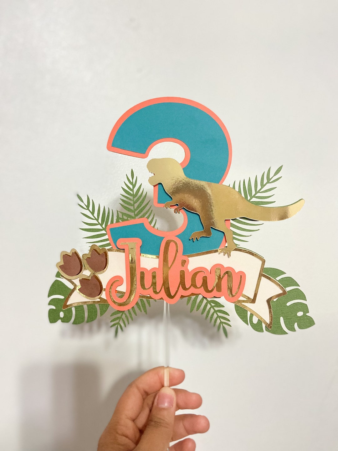 Boy 3 Rex Cake Topper, Dino Theme, Boy Dinosaur Theme Party, Dinosaur ...