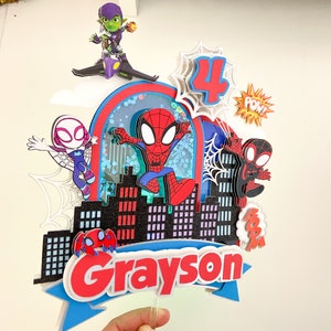 Spidey and Friends Cake Topper Spidey Cake Topper Kids - Etsy