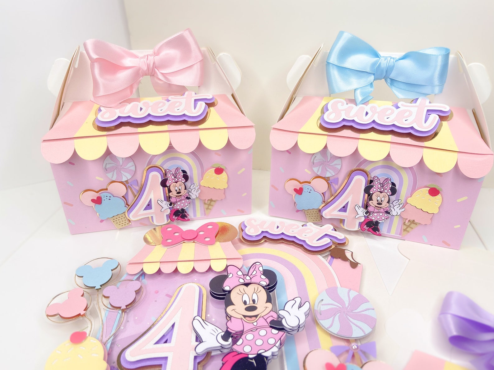 Minnie Mouse Candy Land Favor Boxes Minnie Sweet Birthday - Etsy