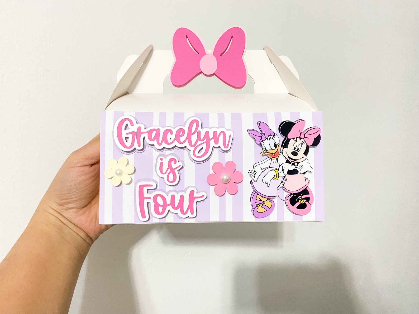 Minnie Mouse Favor Box Personalized Gable Box Party - Etsy