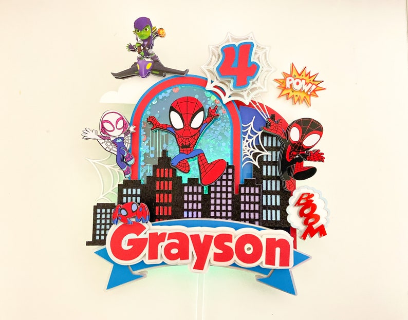 Spidey and Friends Cake Topper Spidey Cake Topper Kids - Etsy