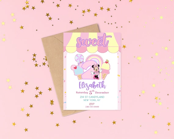 Plantilla De Invitación De Minnie Mouse Rosa MINNIE VIDEO INVITACION