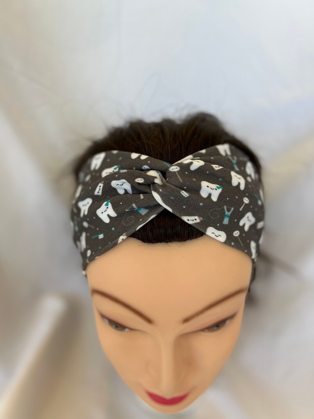 Happy Teeth & Friends Dental on Brown/teal Headband - Etsy