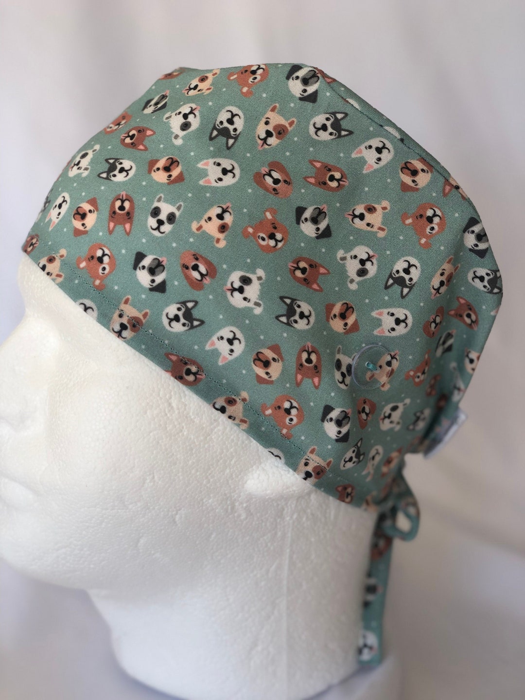 Puppy Dogs Scrub Cap in Sea Glass Color - Etsy
