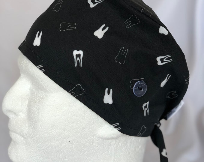 Blackest Black Solid Dental Teeth Scrub Cap - Etsy