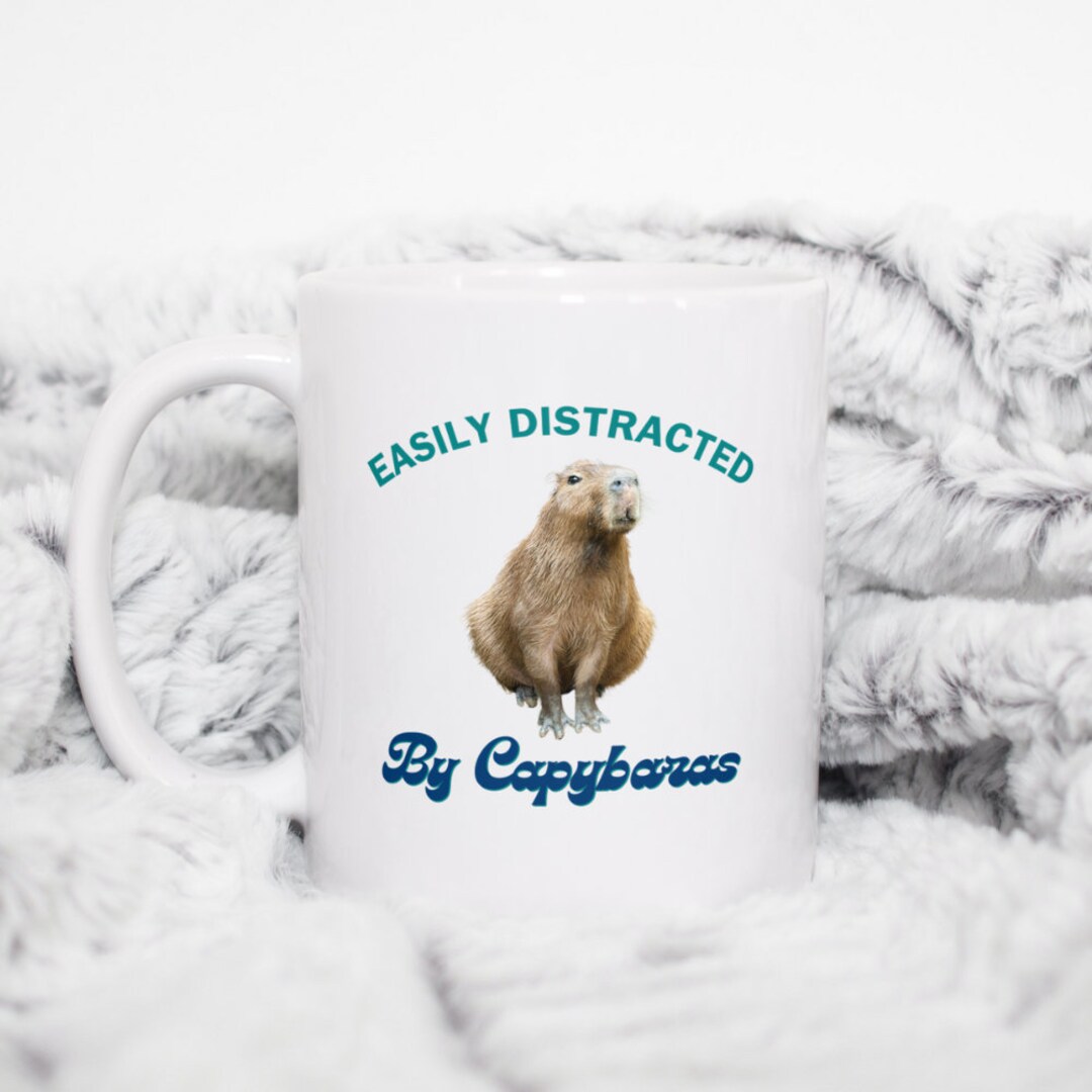 Easily Distracted by Capybaras Capybara Mug, Gift for Capybara Lovers ...