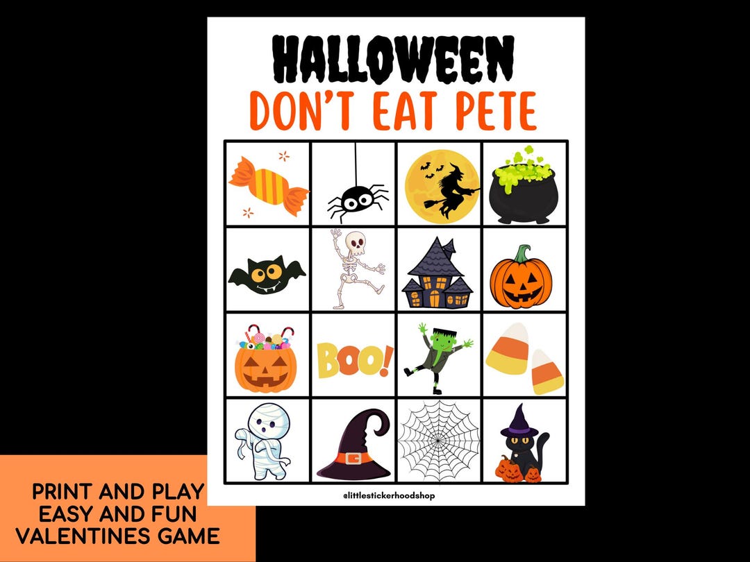 INSTANT DOWNLOAD Don't Eat Pete Halloween Game, Don't Eat Pete ...
