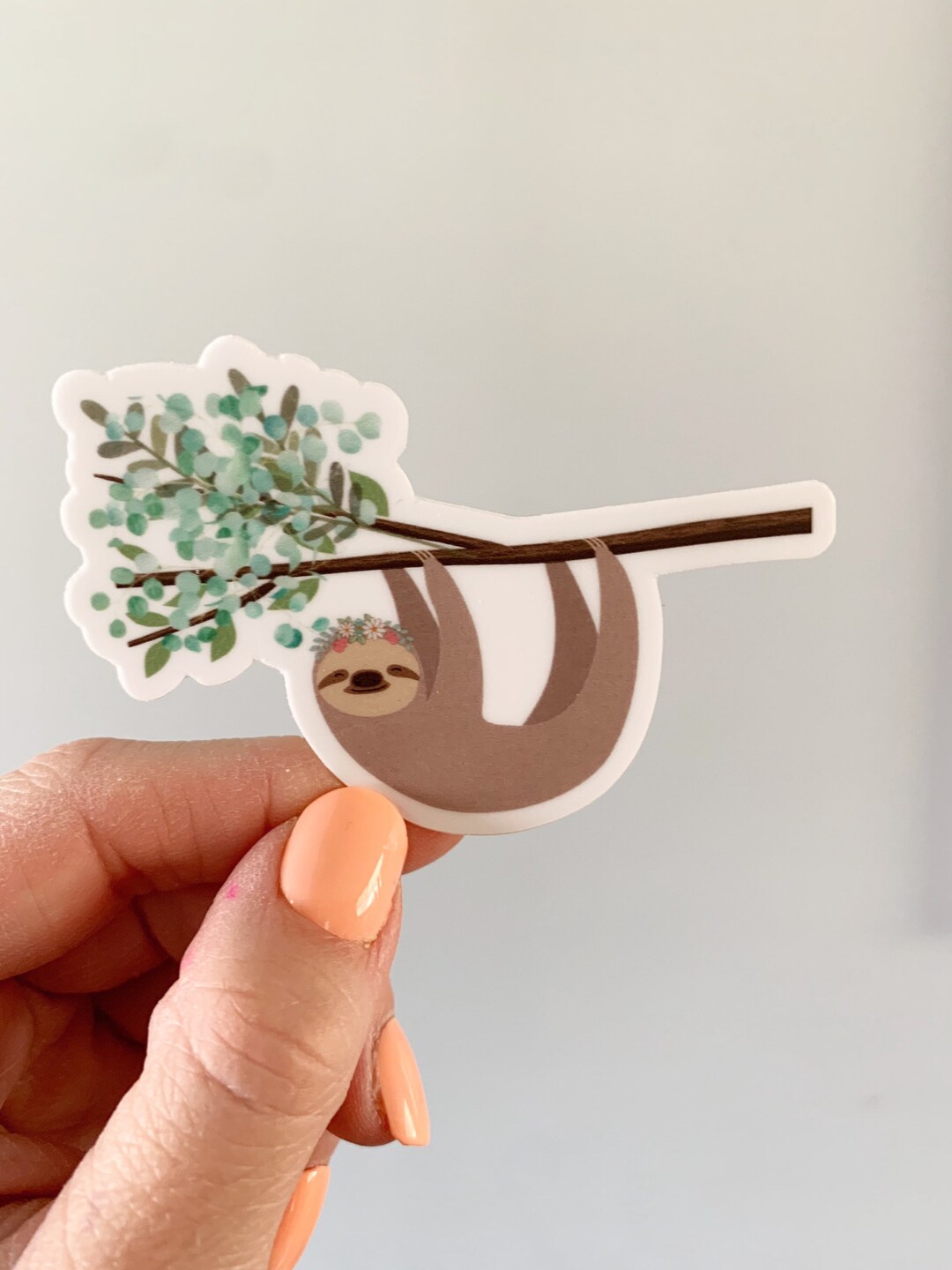 Sloth Vinyl Sticker, Sloth Sticker, Cute Stickers, Water Bottle ...