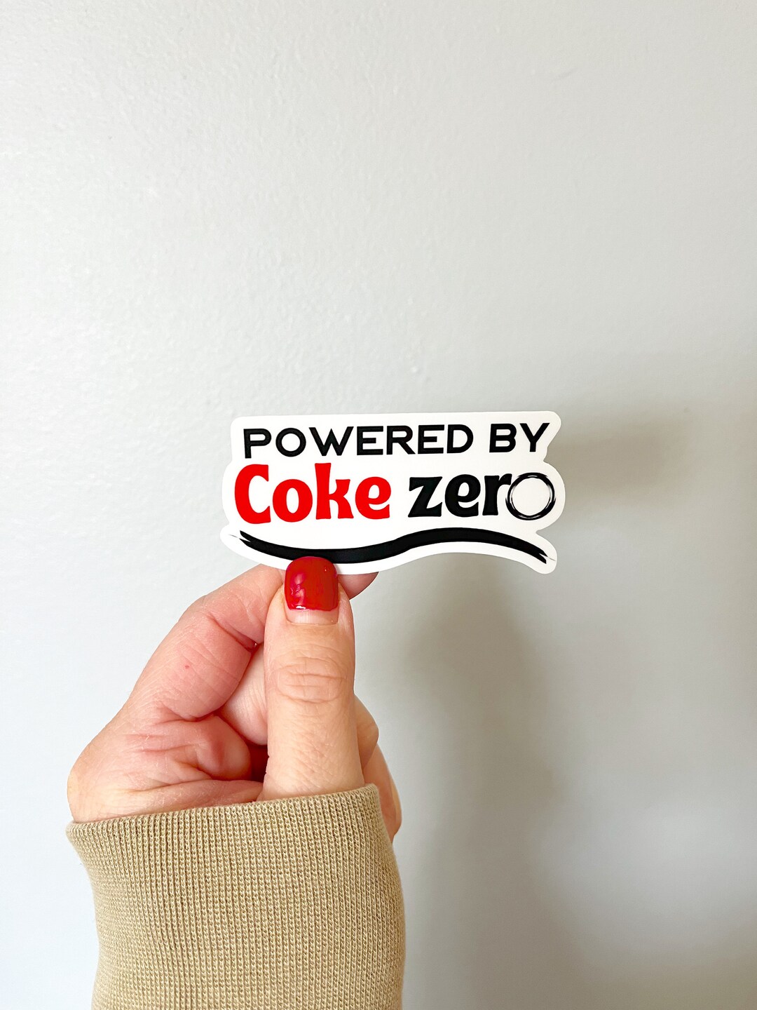 Powered by Coke Zero Sticker, Powered by Coke Zero, Diet Coke Sticker ...
