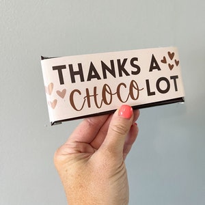 INSTANT DOWNLOAD Chocolate Hershey Bar Thanks Appreciation Printables ...