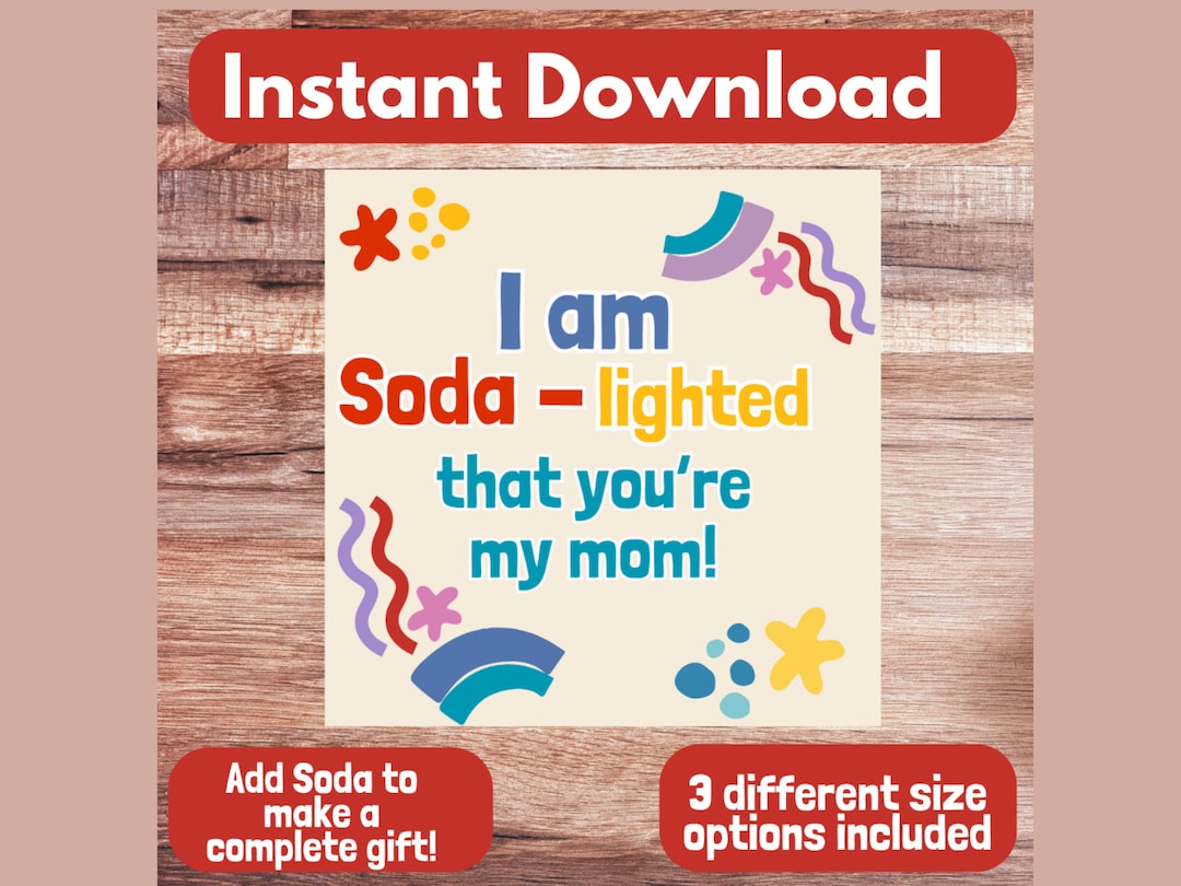 Soda Gift Tags: Mother's Day Printable (digital Download) - Etsy