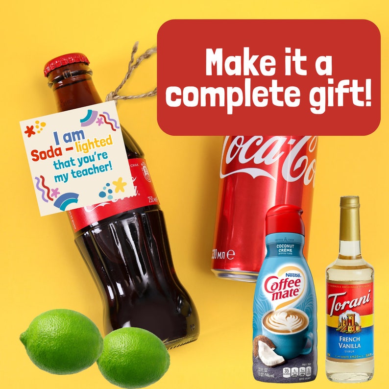 Teacher Appreciation Soda Gift Tag Printables (digital Download) - Etsy