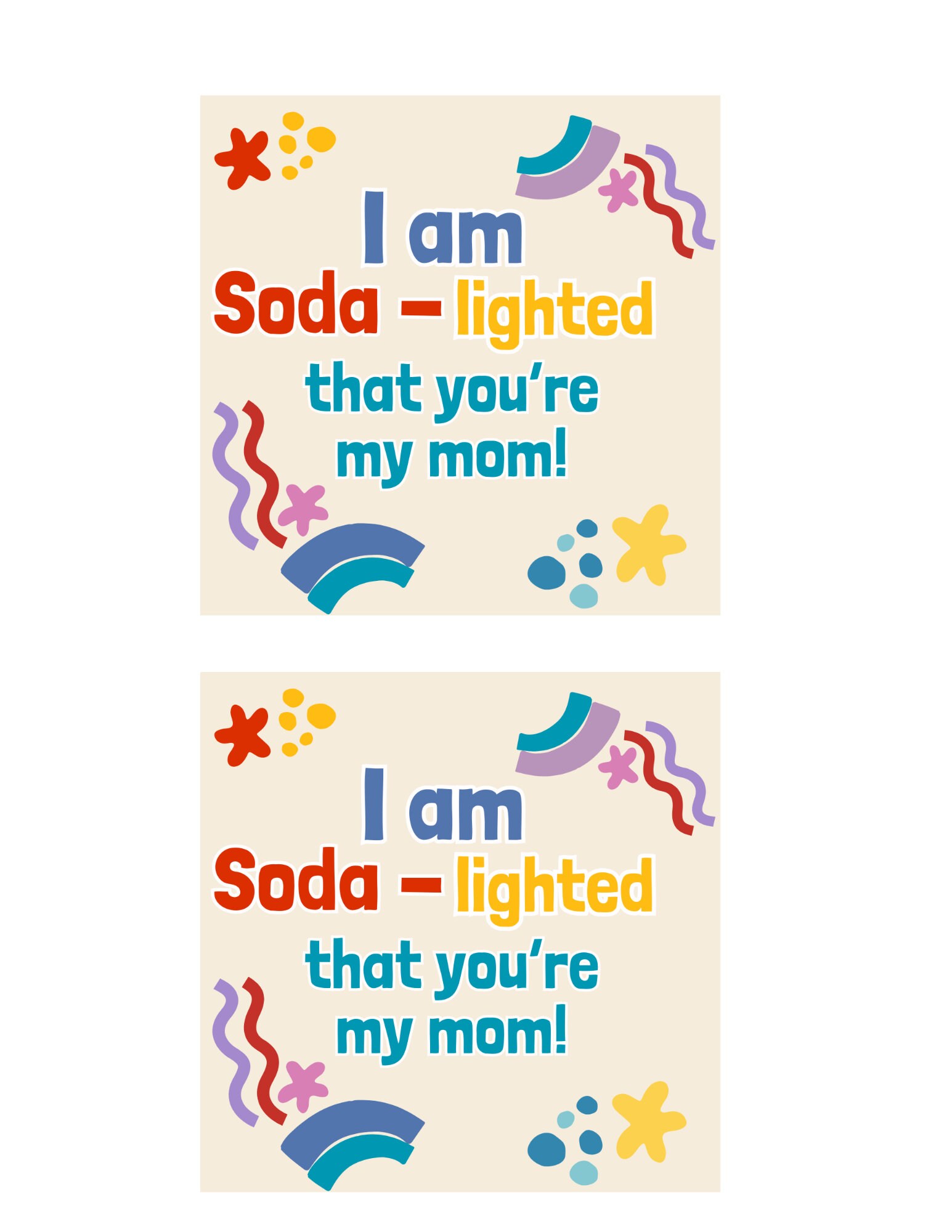 Soda Gift Tags: Mother's Day Printable (digital Download) - Etsy
