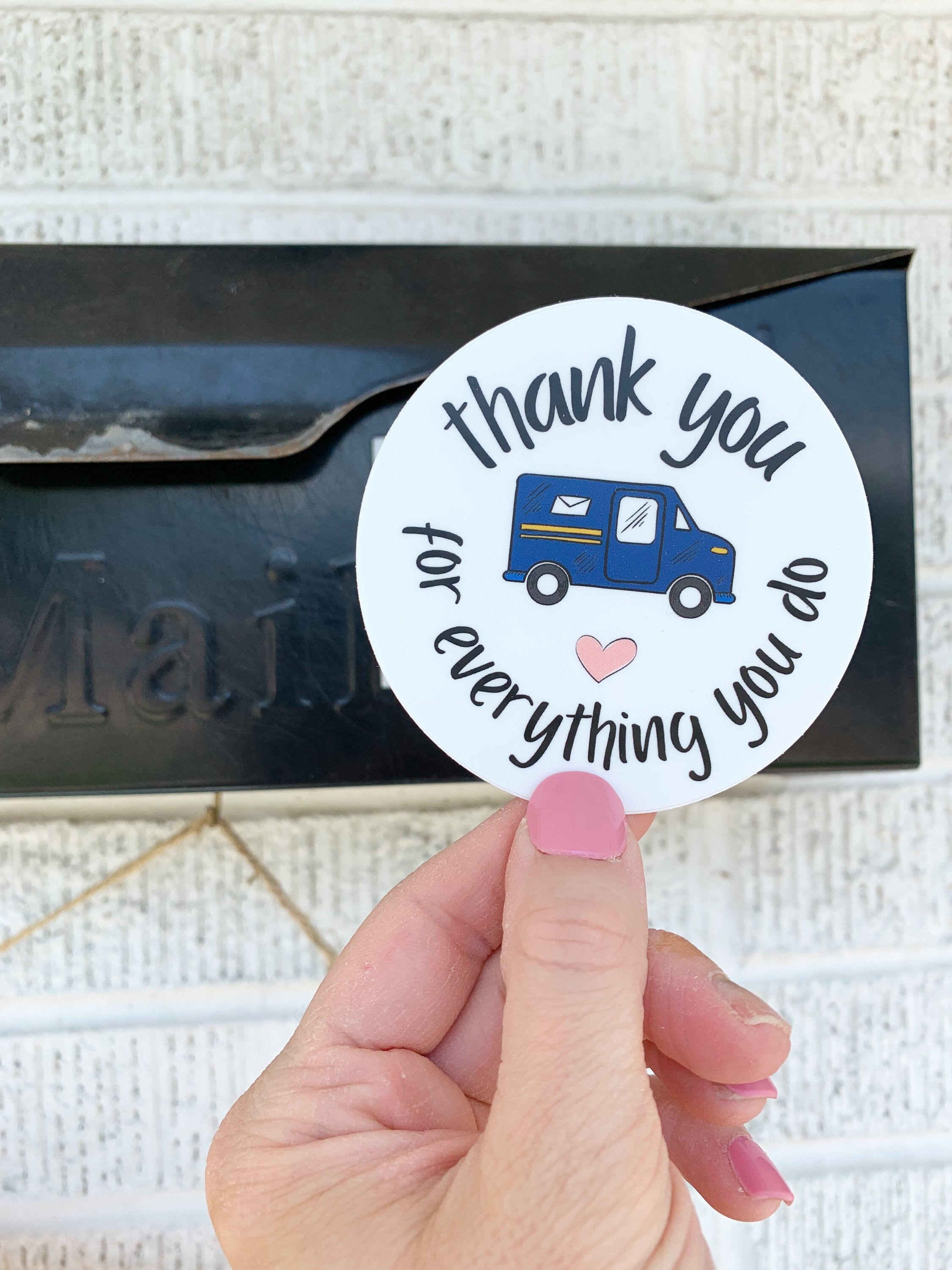 Thank You for Everything You Do Mail Delivery Vinyl Sticker - Etsy