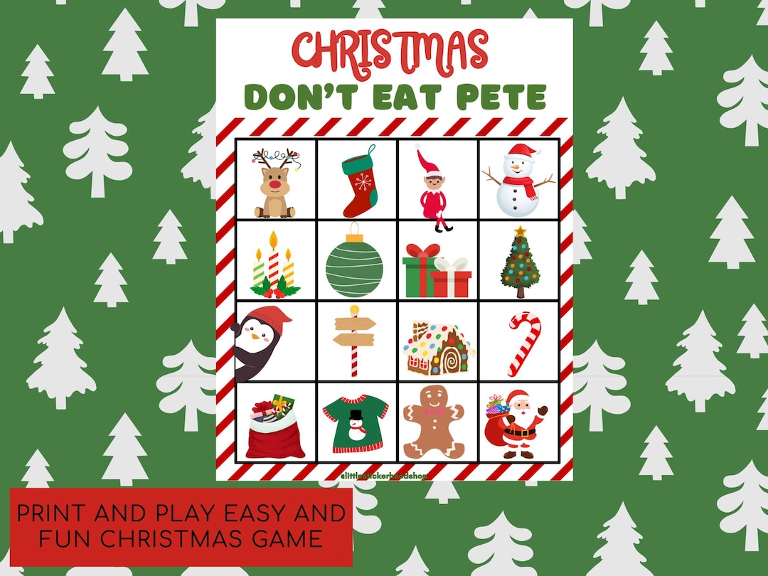 INSTANT DOWNLOAD Don't Eat Pete Christmas Game, Don't Eat Pete ...