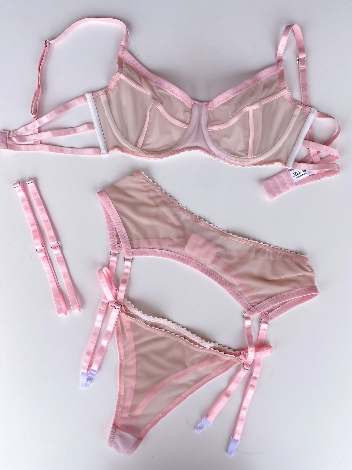 Conjunto de lencería lencería rosa regalo sexy lencería | Etsy