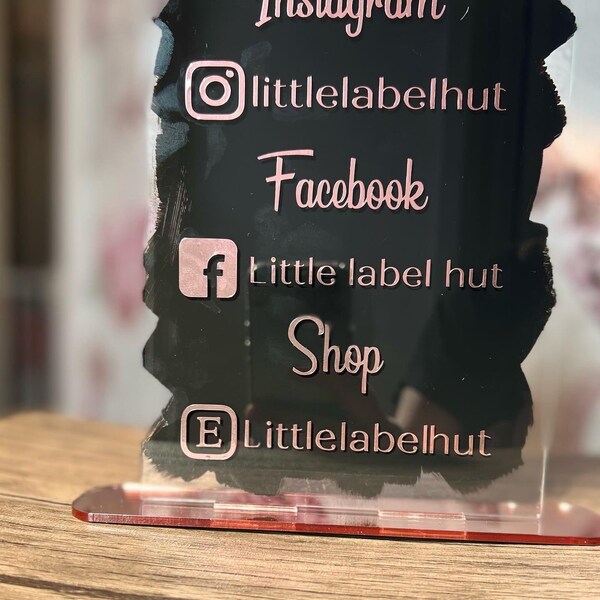 Social Media Plaque Stand - Etsy
