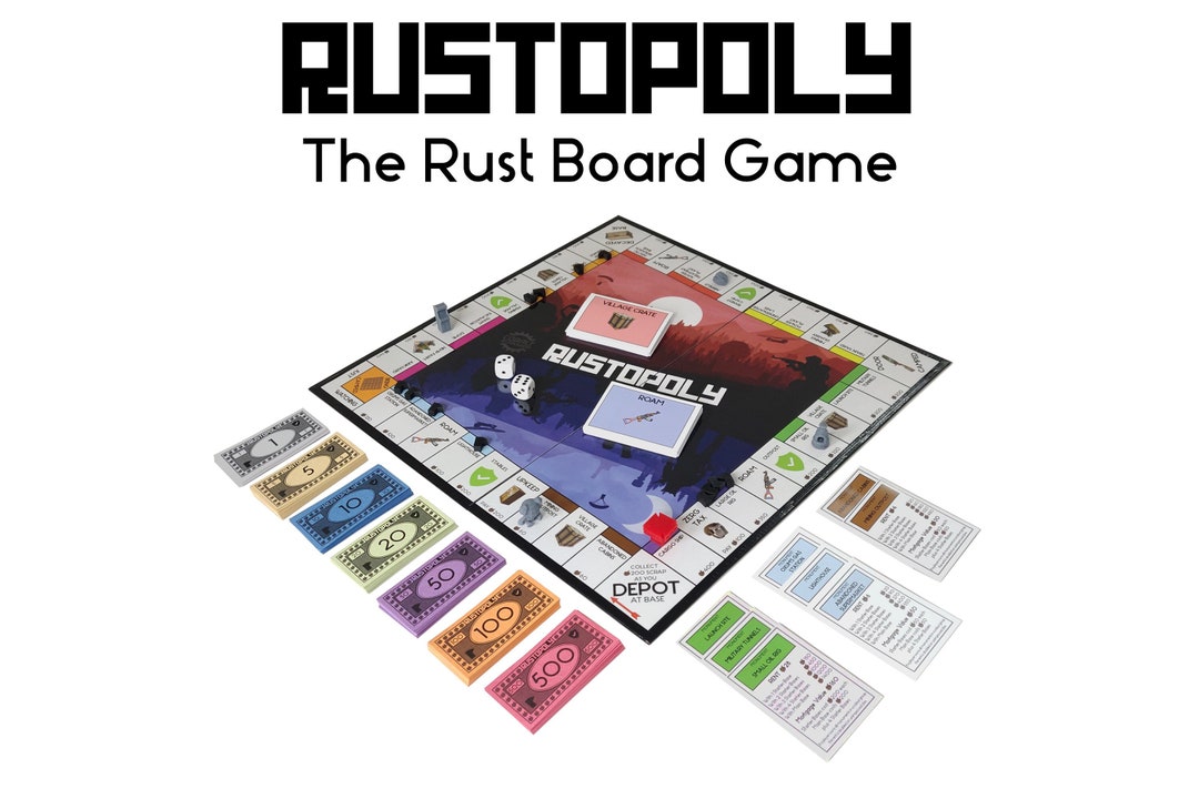 Rustopoly Rust Board Game Rust Themed Property Buying Game Gift for ...