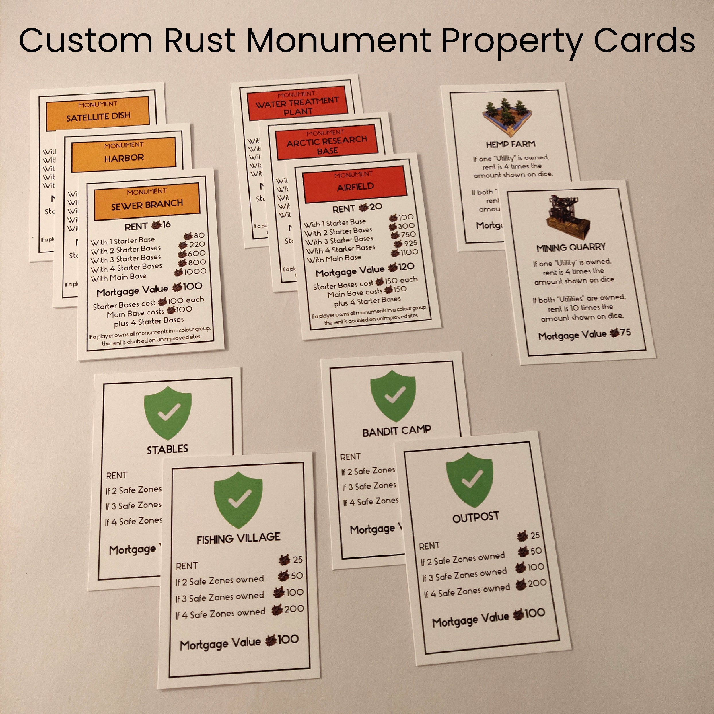 Rustopoly Rust Board Game Rust Themed Property Buying Game Gift for ...