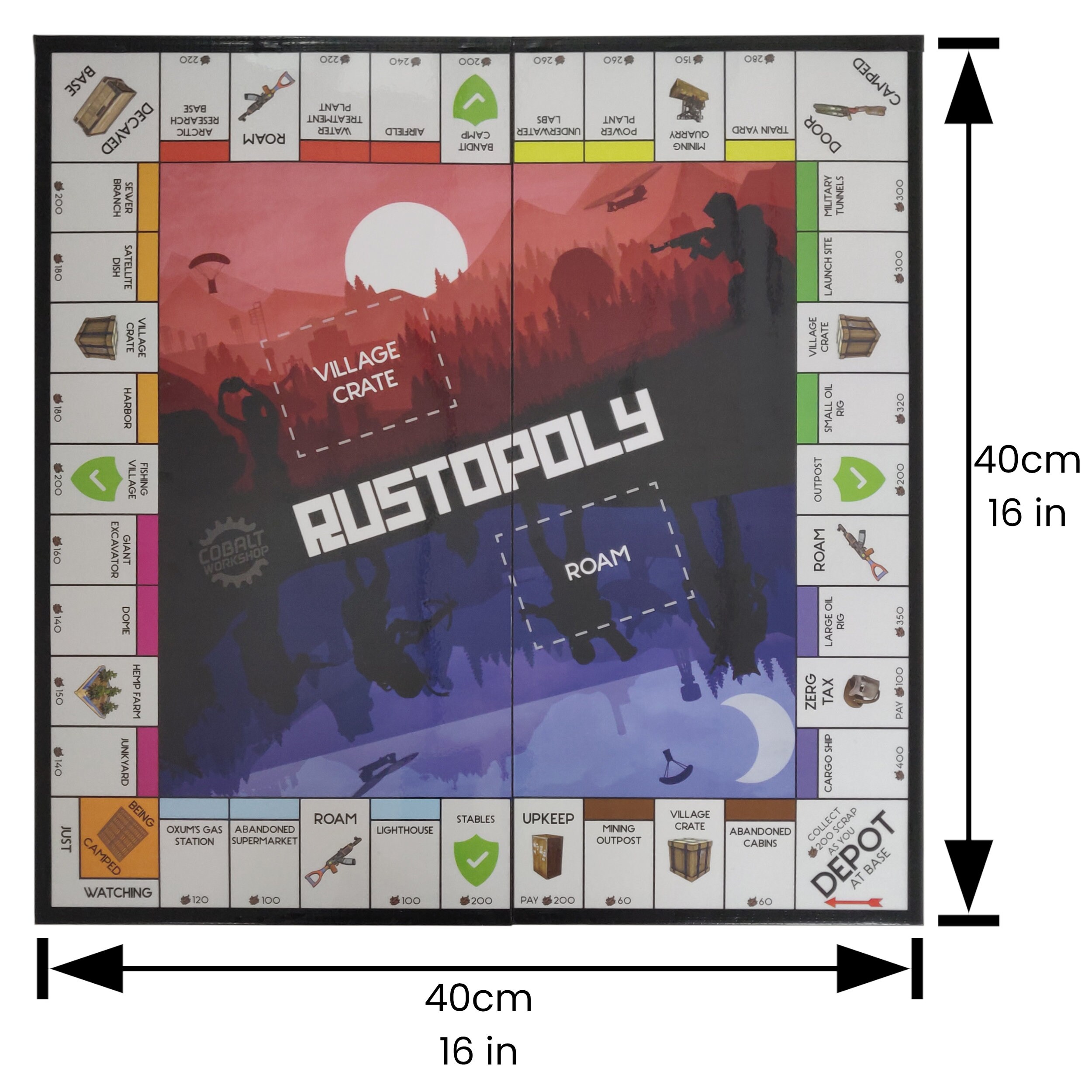 Rustopoly Rust Board Game Rust Themed Property Buying Game Gift for ...