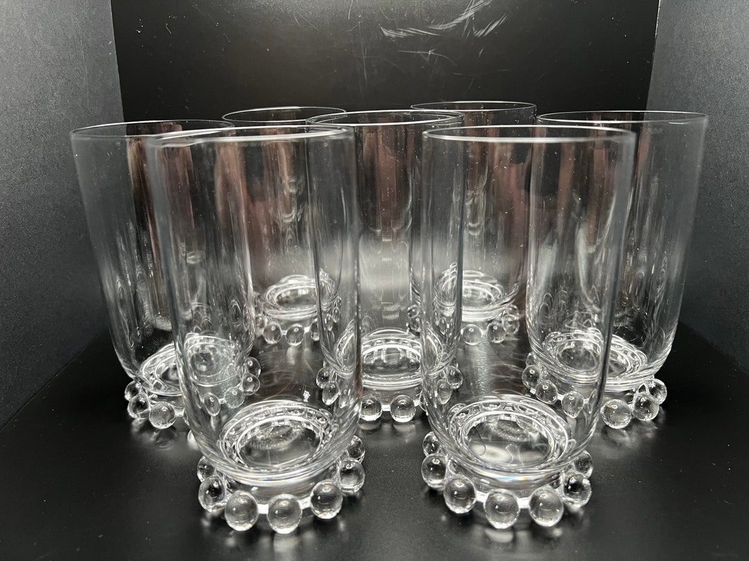 Vintage Candlewick Tumblers by Imperial Glass Clear 10 Ounce Water ...