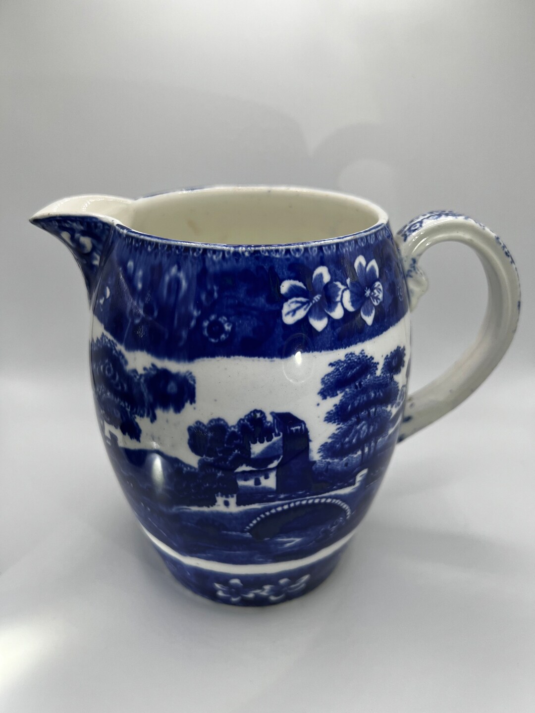 Blue and White Spode Transferware 6 Pitcher Vintage Copeland Spodes ...