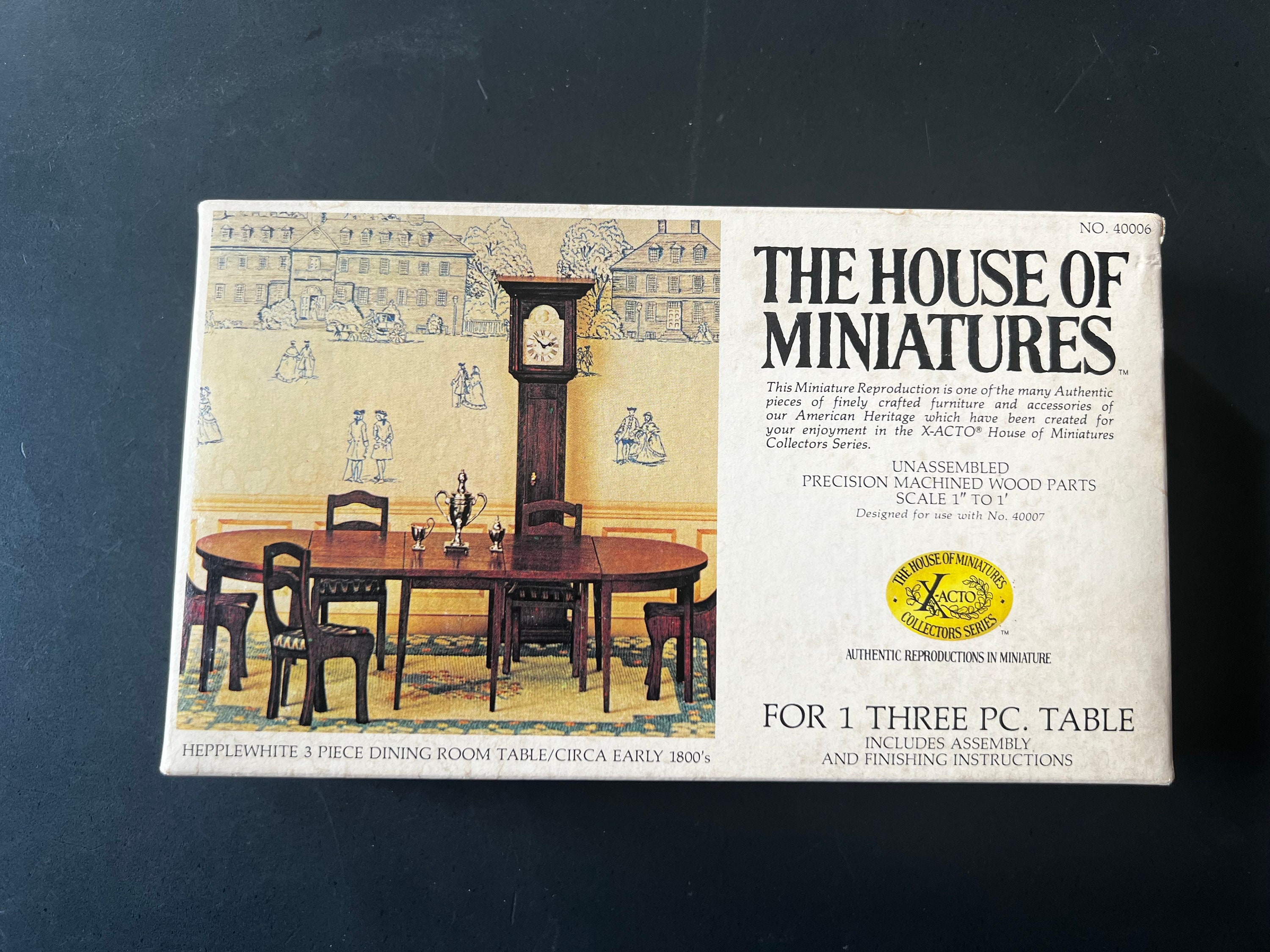 Vintage X-acto the House of Miniatures Reproduction Hepplewhite Three ...