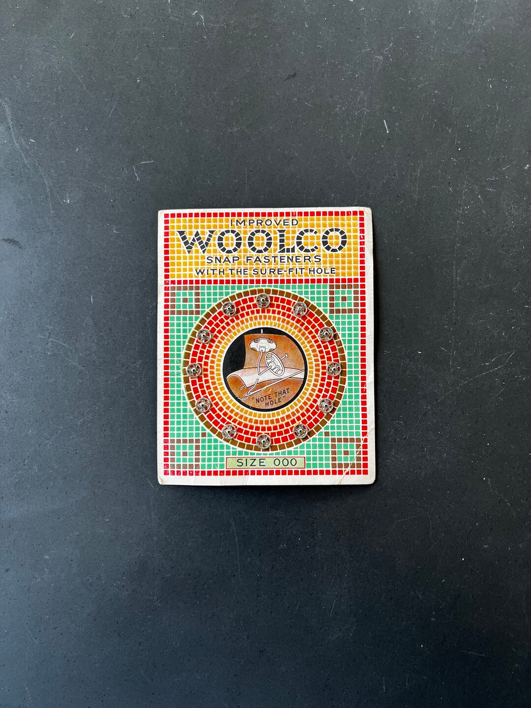 Vintage Card of Improved Woolco Snap Fasteners With Sure-fit Hole, Size ...