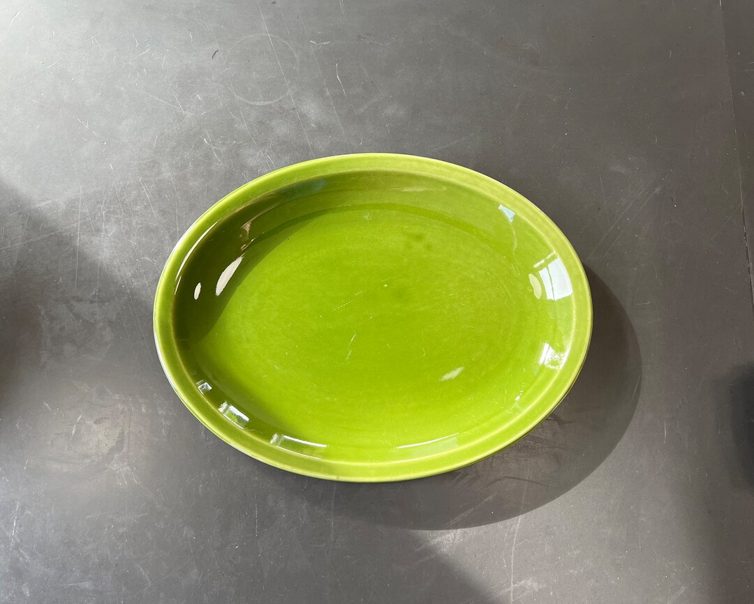 Minion Dell Green (dark Green) Large 14” Serving Platter 1952 by Paden ...