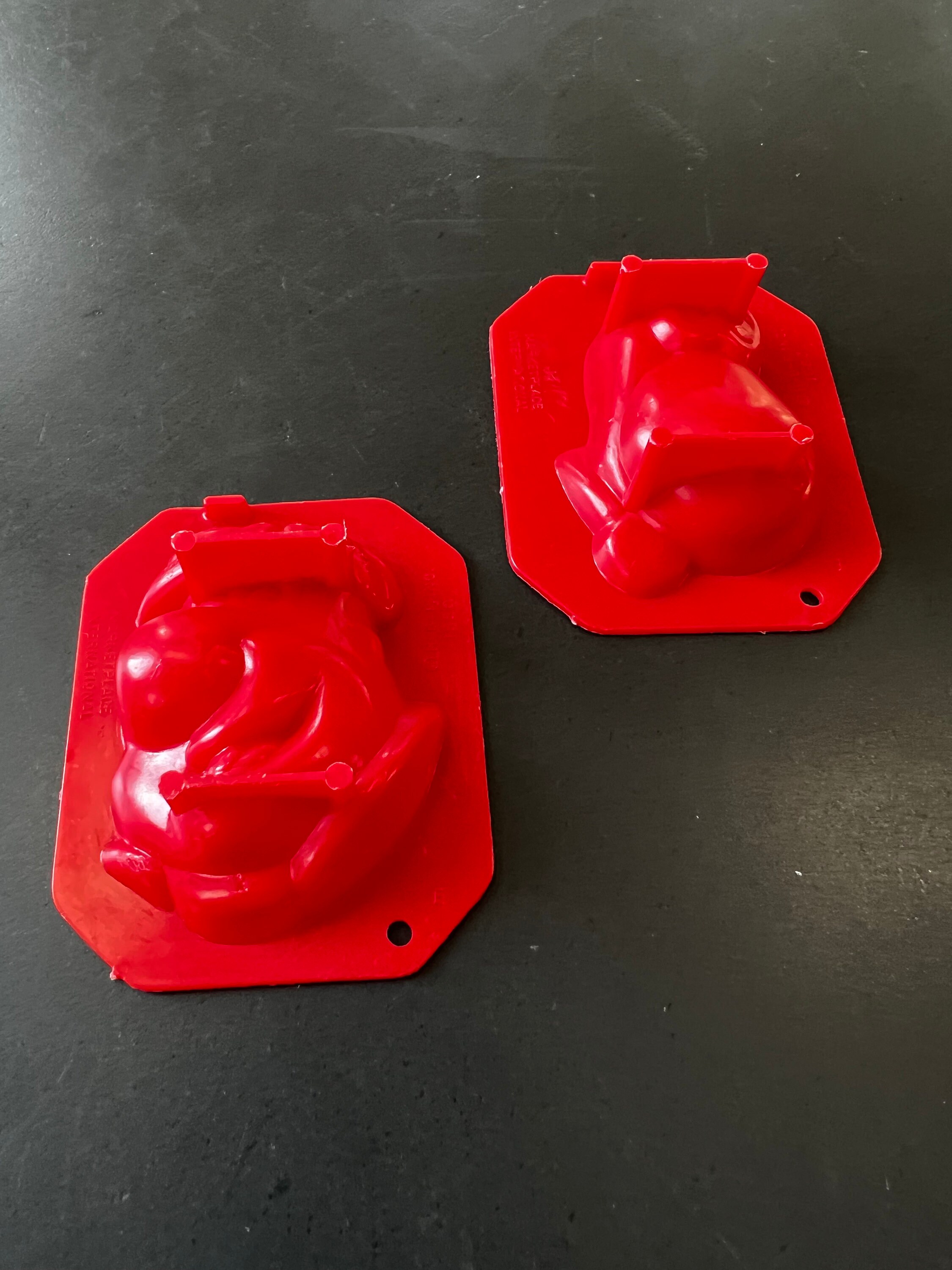 Vintage 1980 Flintstones Red Jello Mold Fred Flintstone and - Etsy