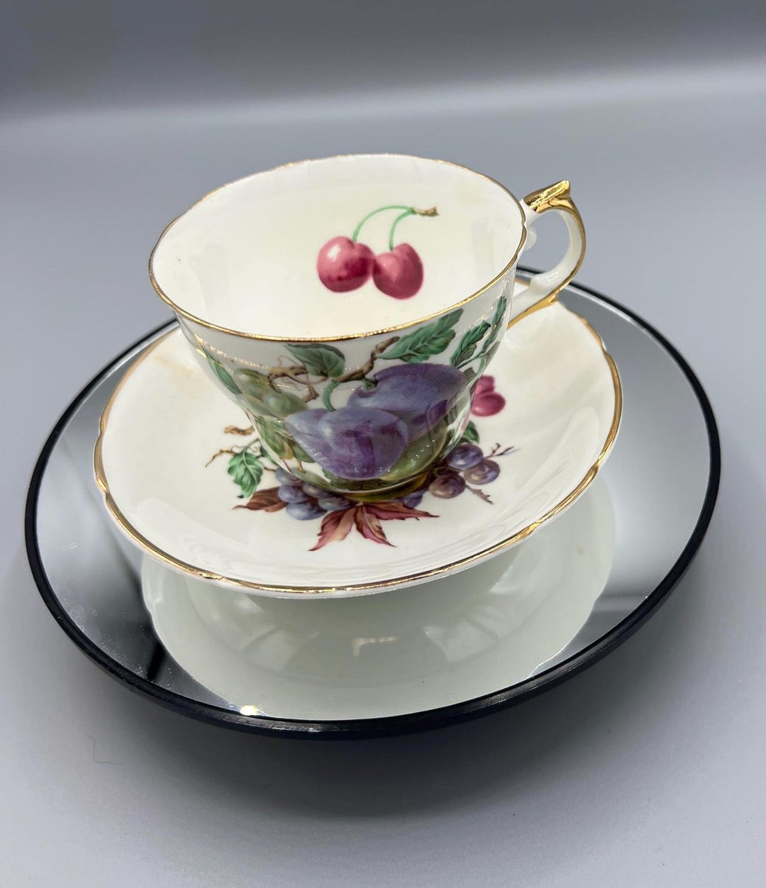 Vintage Regency Cup and Saucer, Genuine Bone China Made in England - Etsy