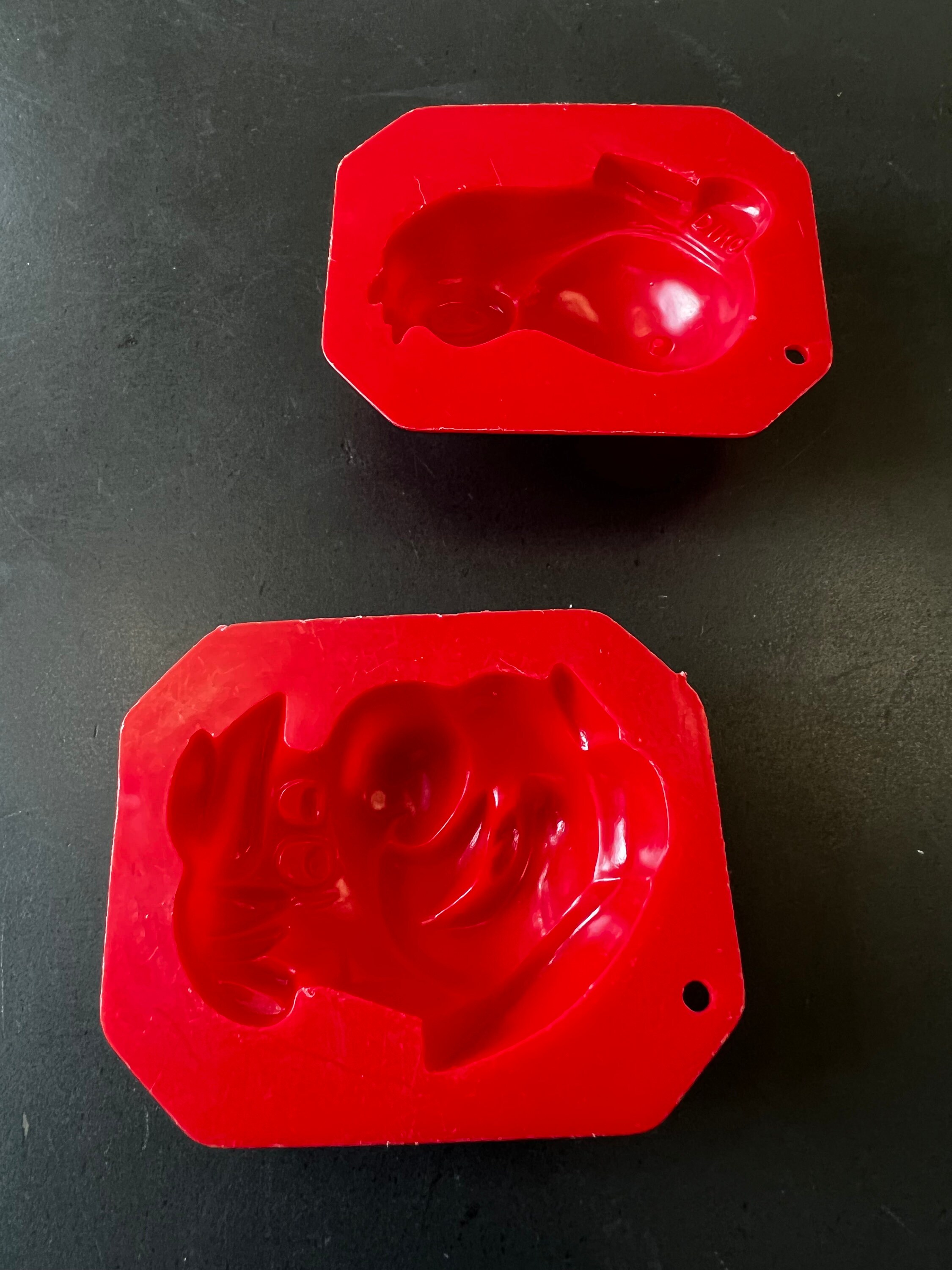 Vintage 1980 Flintstones Red Jello Mold Fred Flintstone and - Etsy