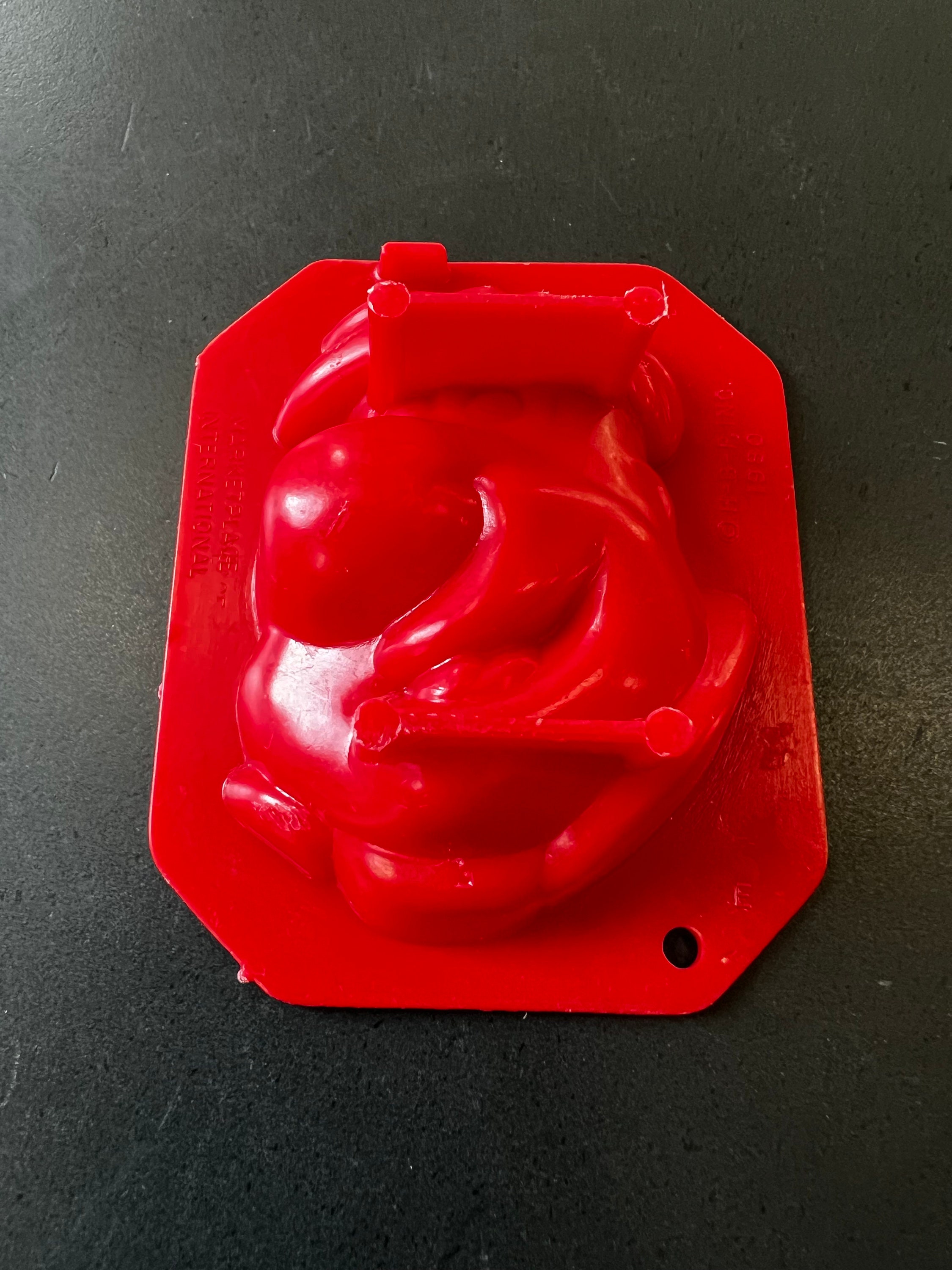 Vintage 1980 Flintstones Red Jello Mold Fred Flintstone and - Etsy