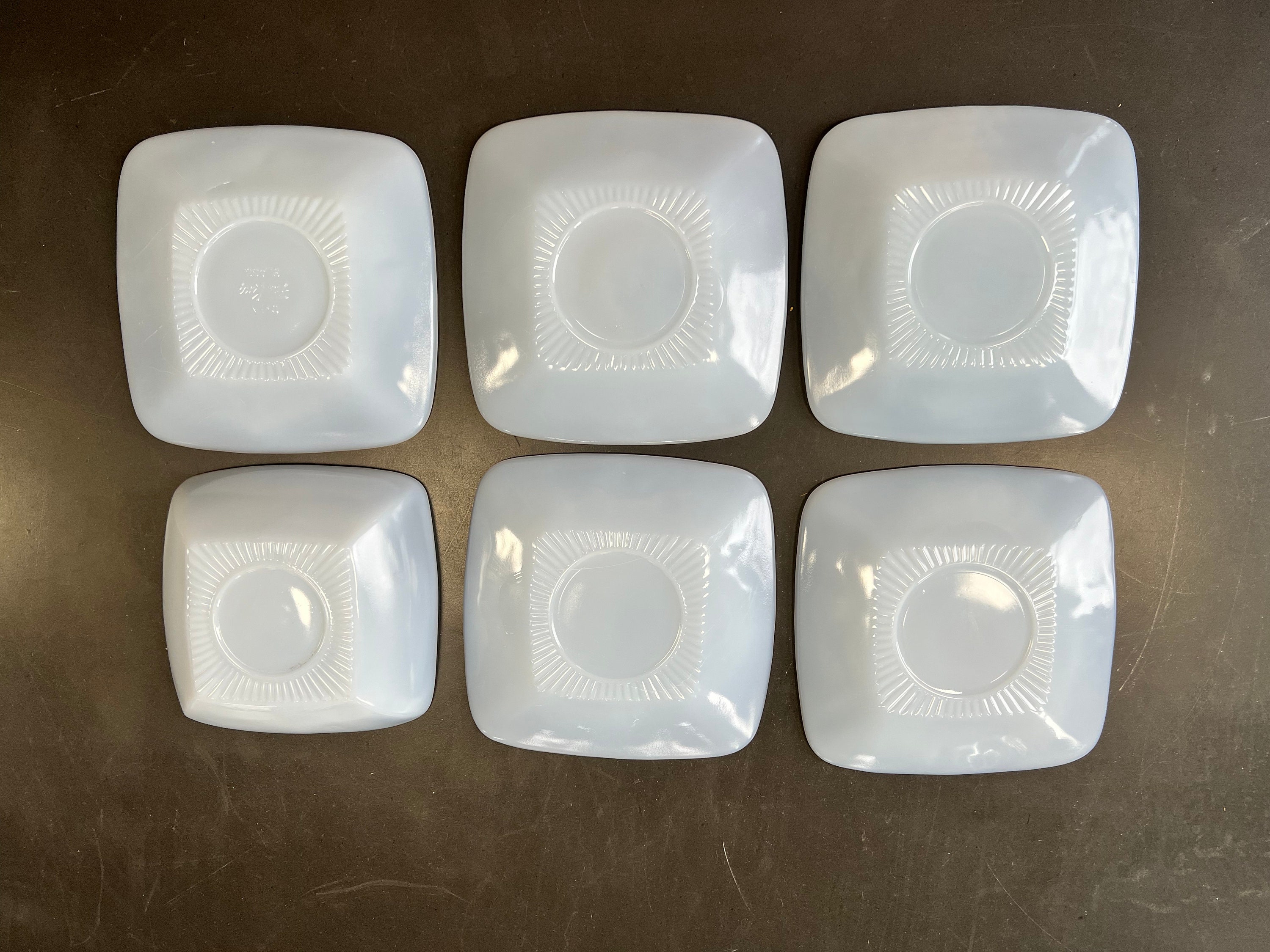 Fire King Azurite Pale Blue Saucers and Bowl Charm Pattern - Etsy