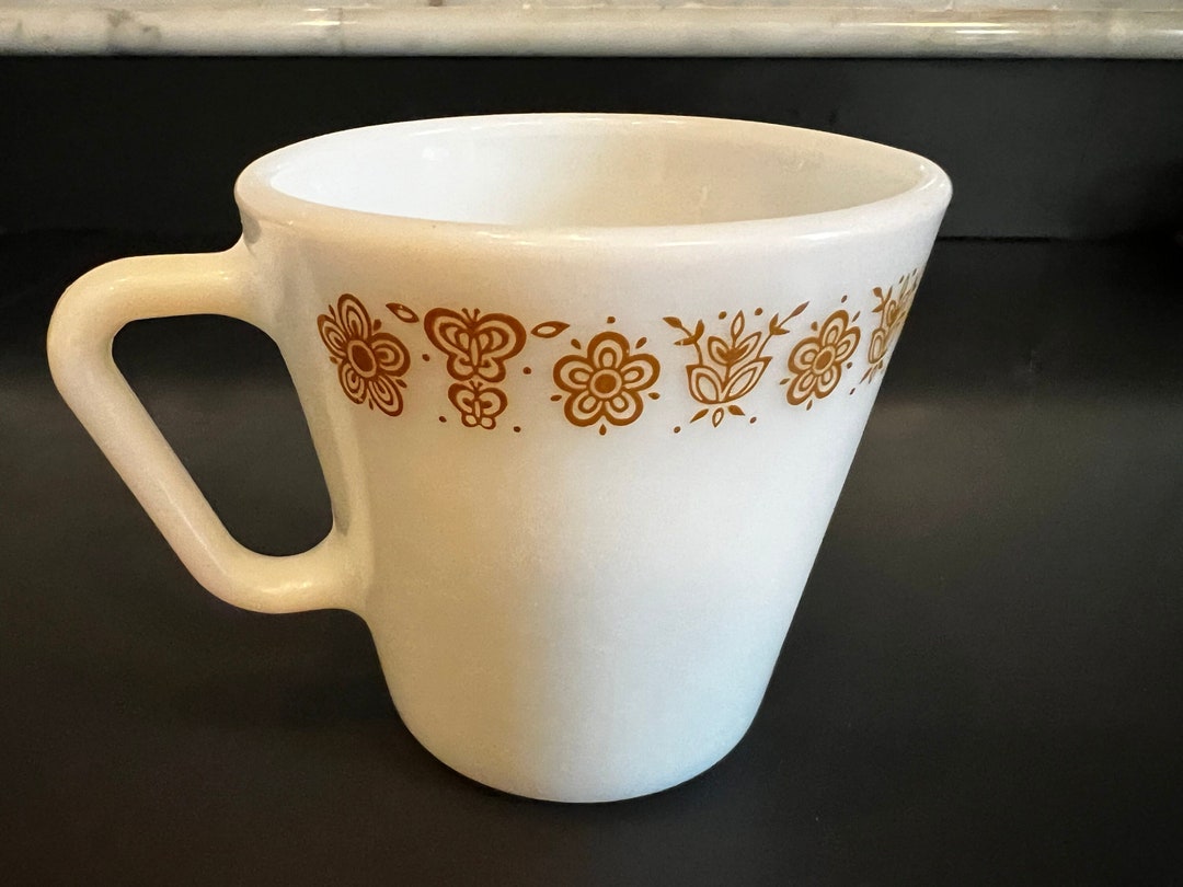 Vintage Butterfly Gold Pyrex Coffee Mug 300ml Corning, NY - Etsy
