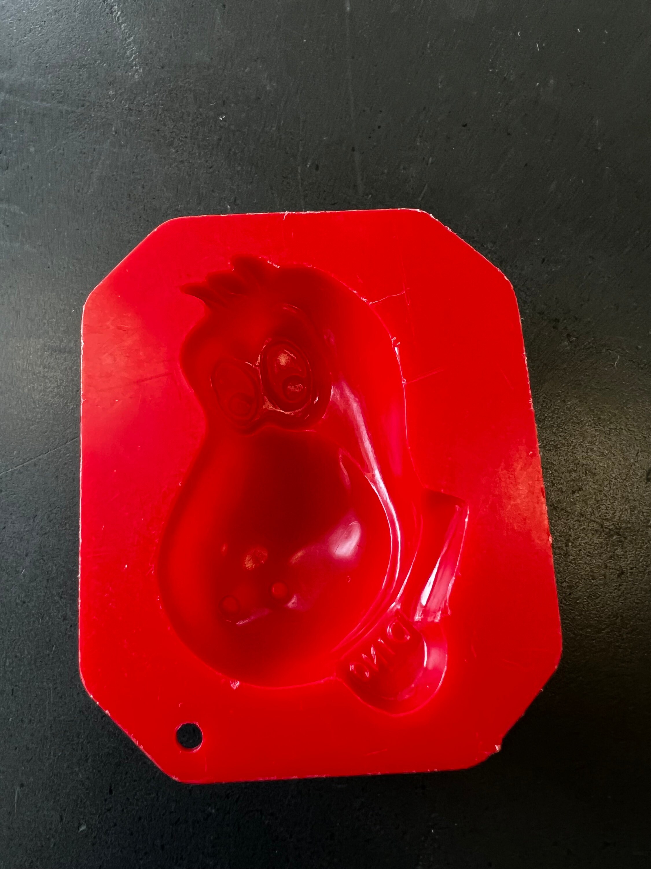 Vintage 1980 Flintstones Red Jello Mold Fred Flintstone and - Etsy