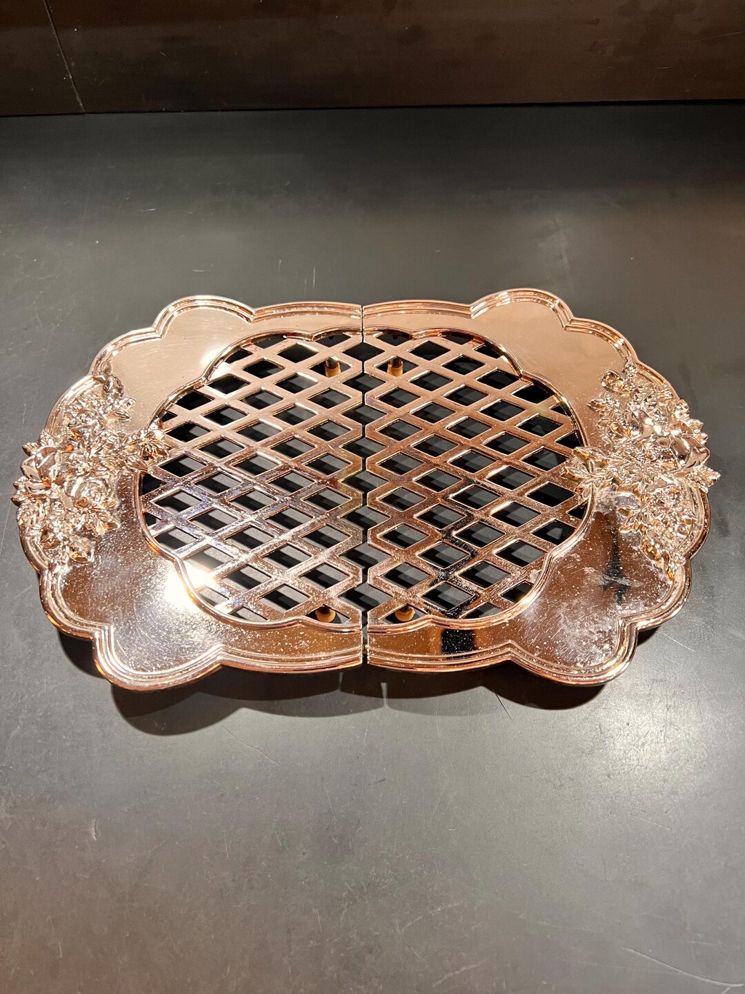 Vintage Royal Doulton “old Country Rose” Expandable Metal Trivet - Etsy