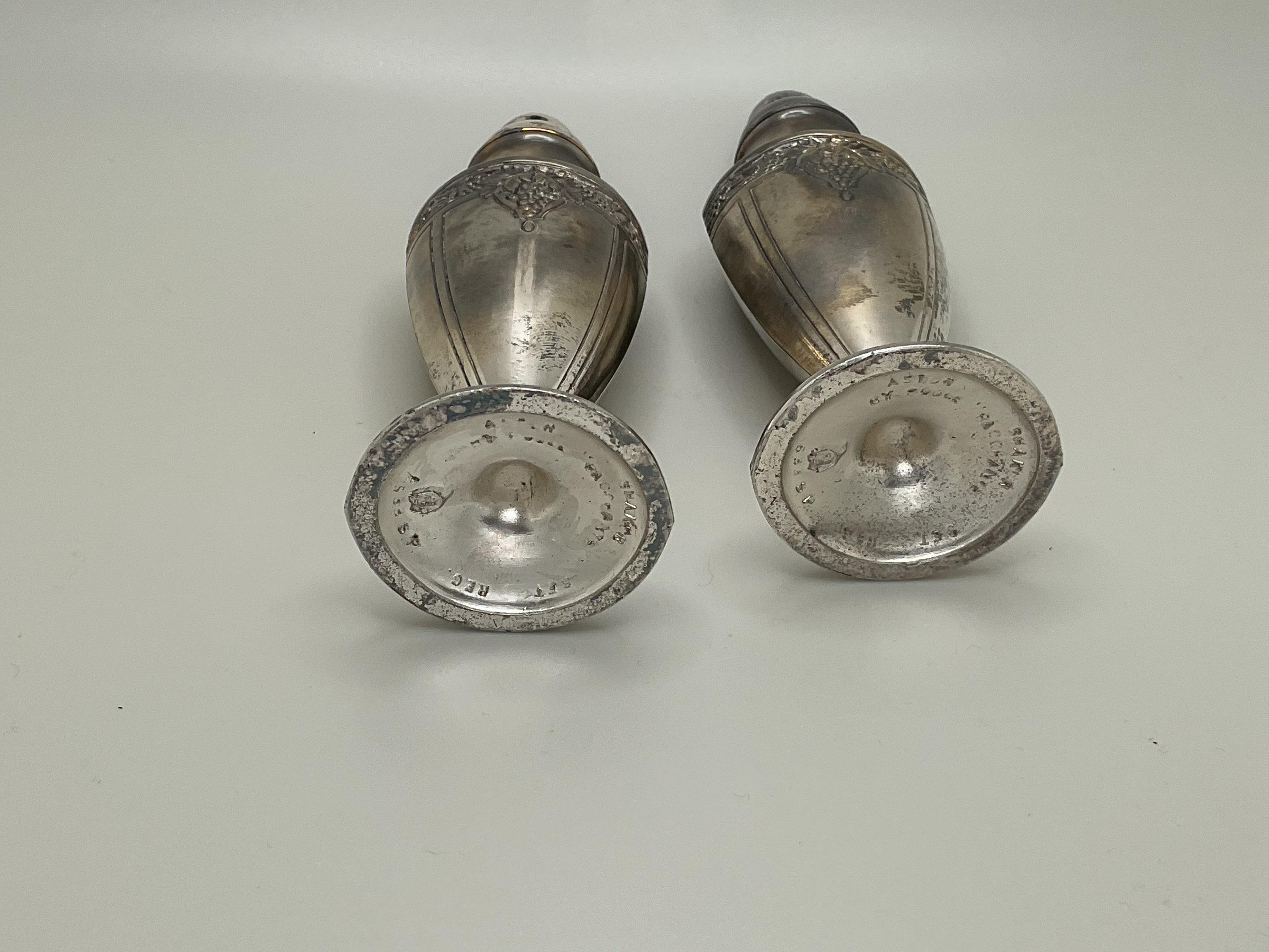 Vintage Silver Plate Salt and Pepper Shakers bacchante Astor by Pool ...