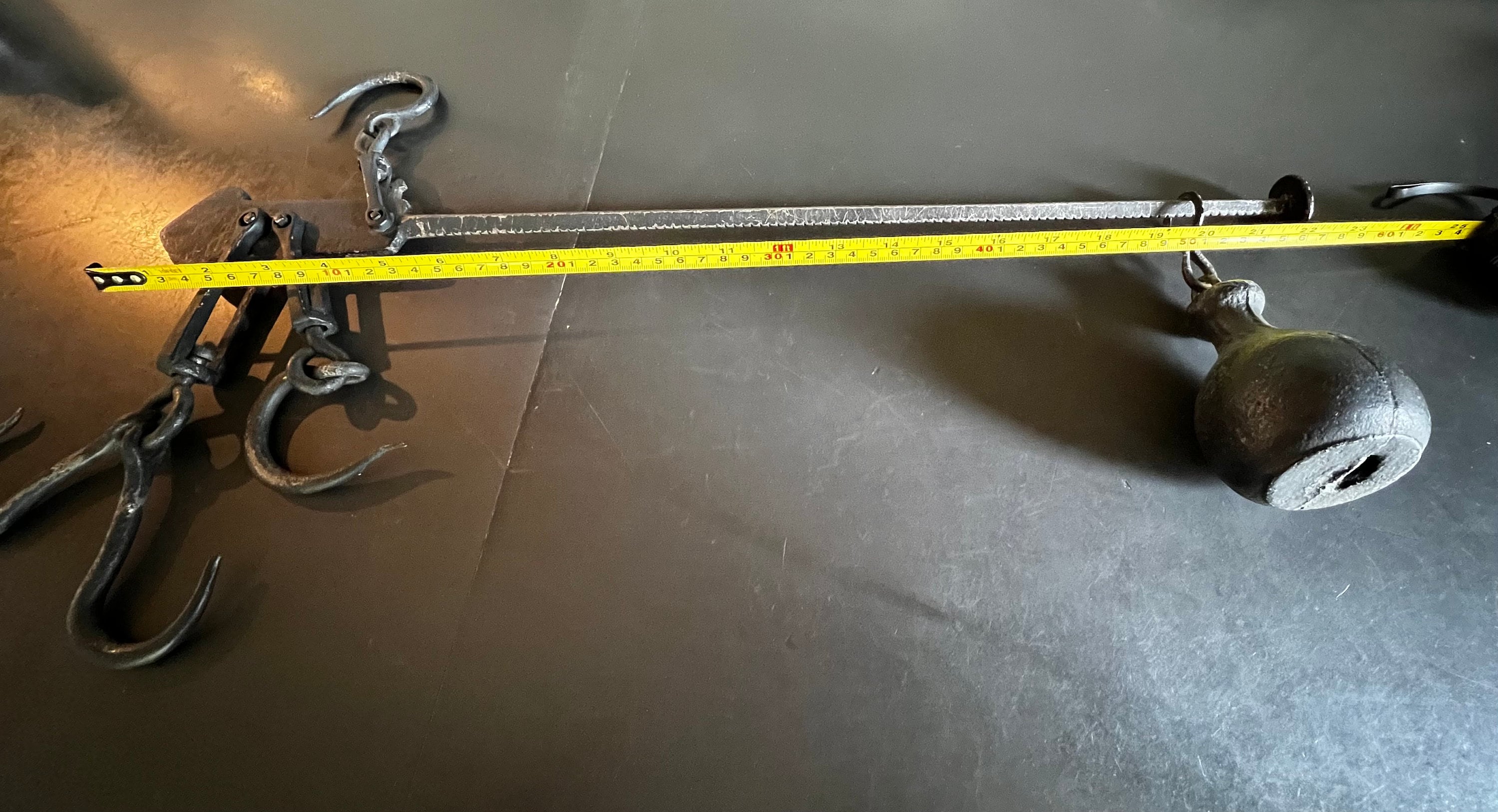 Antique Cast Iron Hanging Balance Beam Scale Old Farm or Mercantile ...