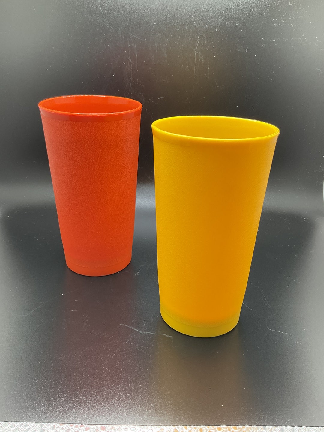 Tupperware Tumblers 1970s Autumn Harvest Yellow and Orange 12-ounce ...