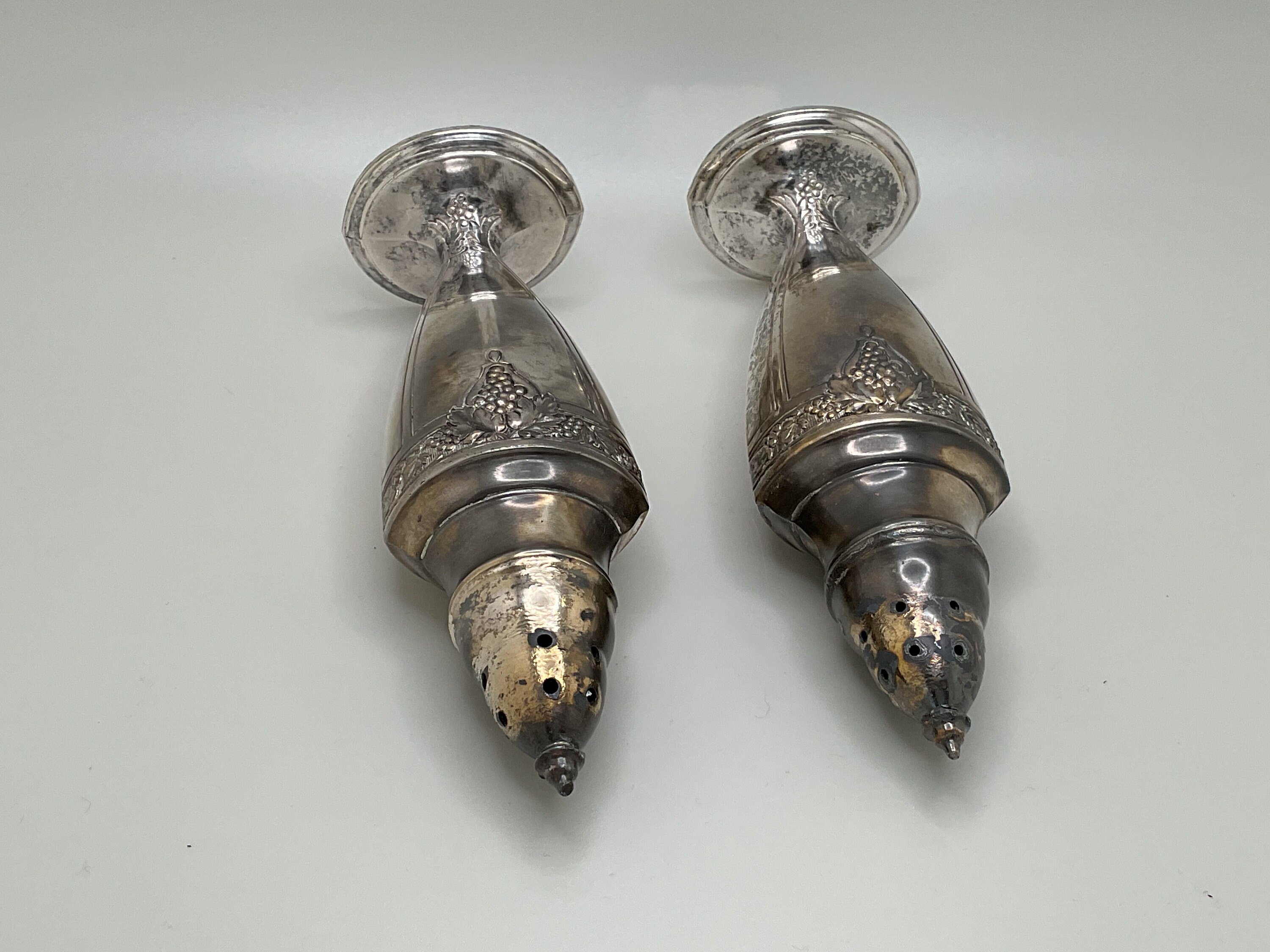 Vintage Silver Plate Salt and Pepper Shakers bacchante Astor by Pool ...