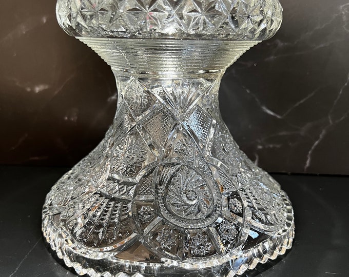 EAPG Imperial Glass #733 Vintage Broken Arches Punch Bowl Stand Made in ...