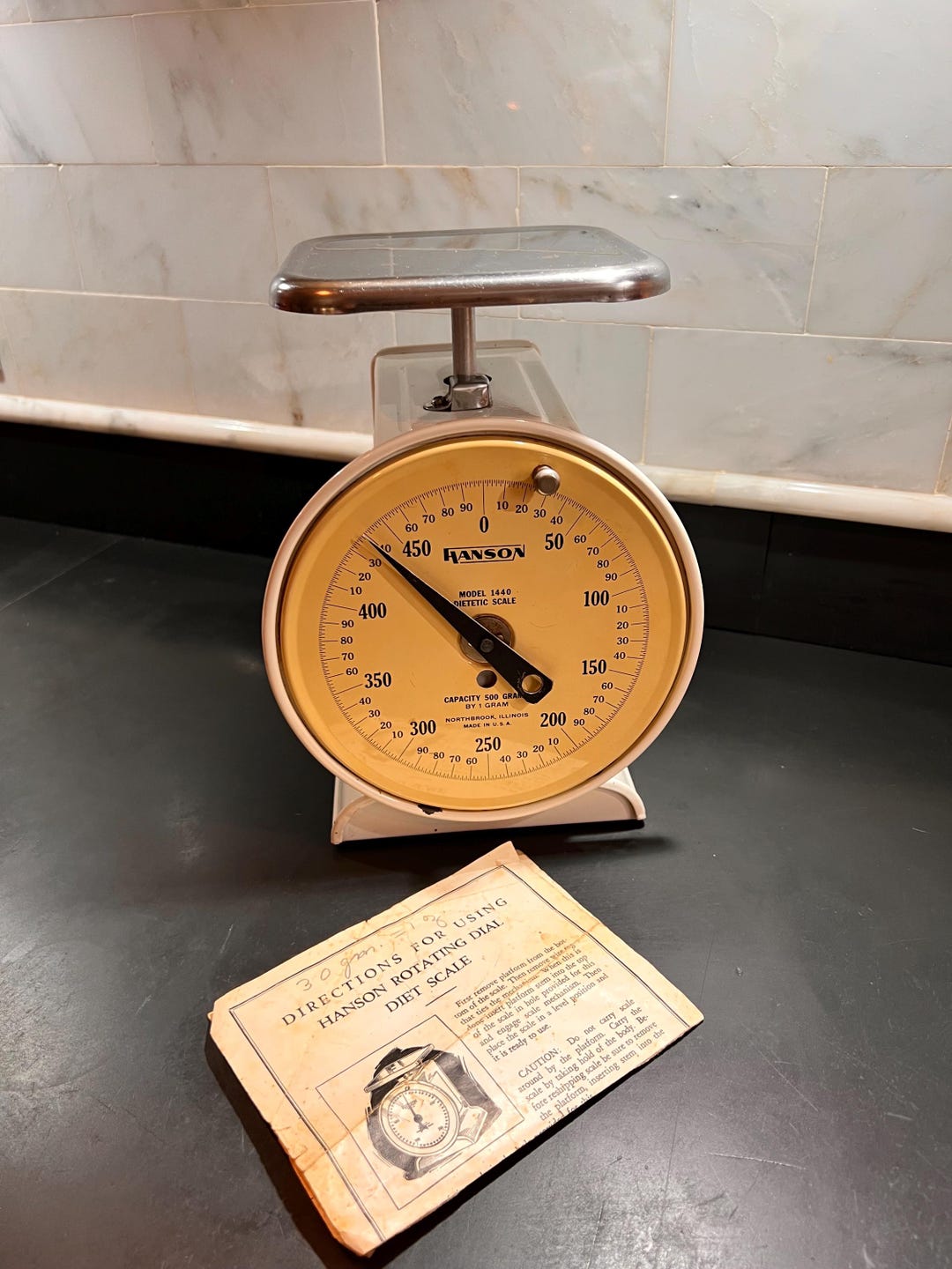 Hanson 500 Gram Dietetic Scale Vintage Scale Model 1440 by Hanson Scale ...